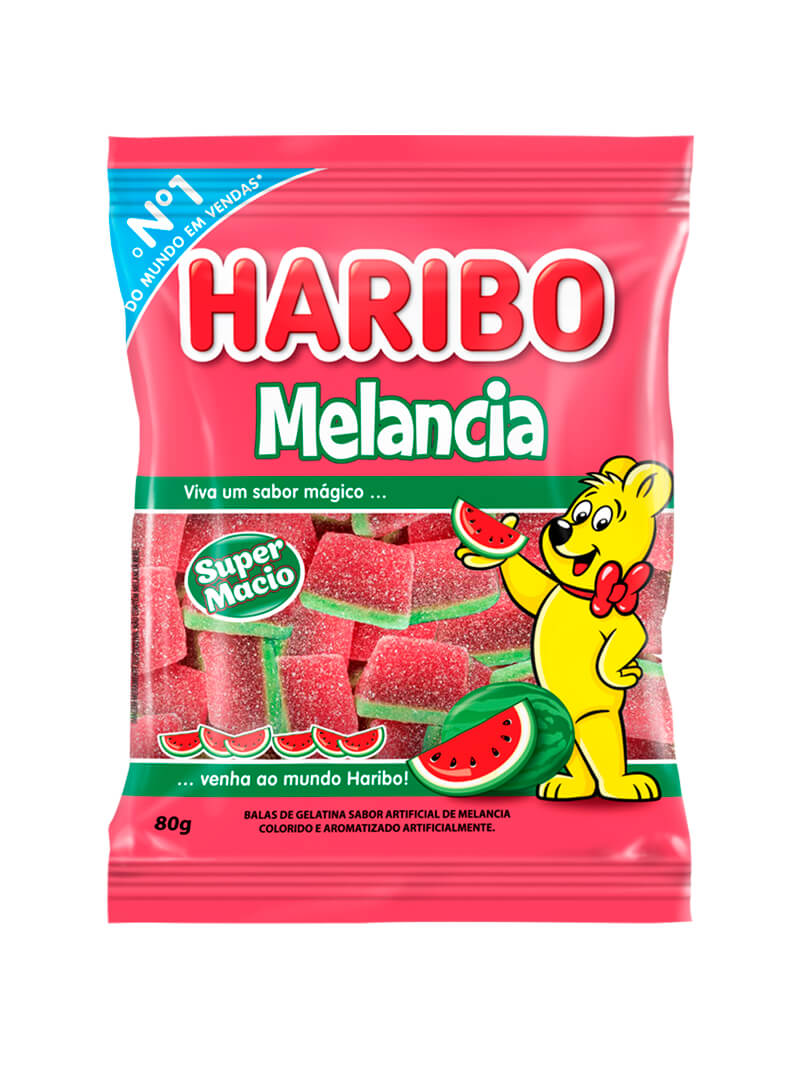 HARIBO GEL 80GR MELANCIA - Entre Ijuis | Distribuidora de Alimentos